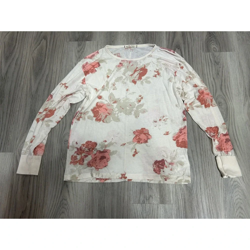 We The Free | Tops | We The Free Free People Pink Floral Long Sleeve ...